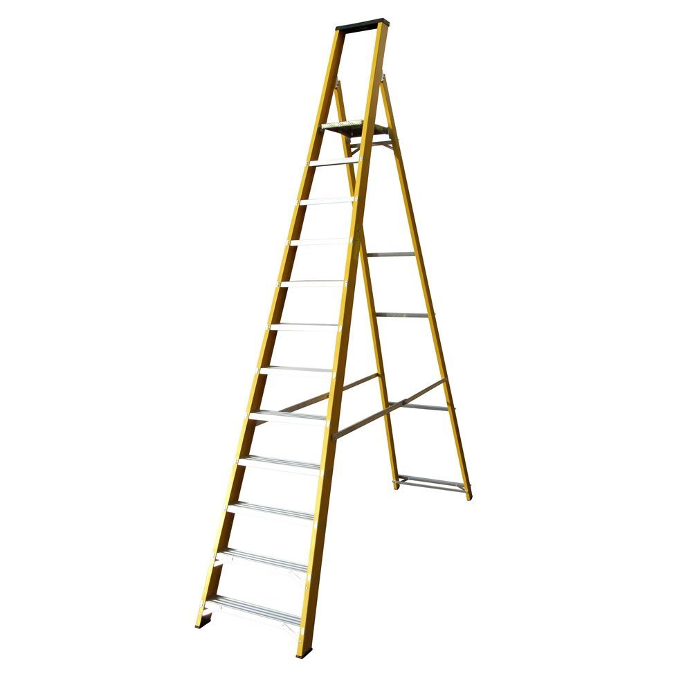 Lyte Ladders GRP Platform Stepladder - laddersandmore.co.uk