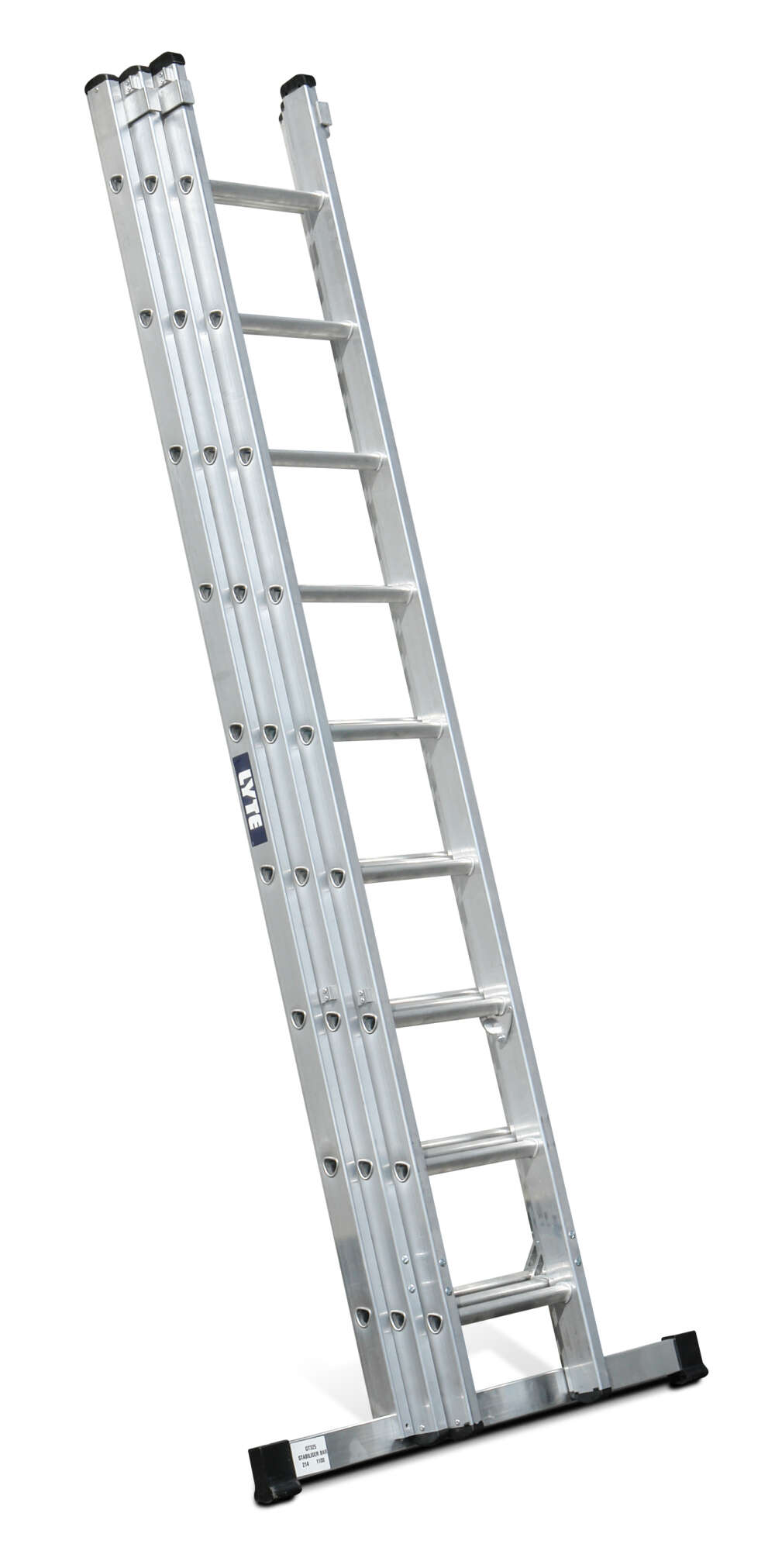 Lyte Industrial 3 Section Extension Ladder EN131-2 - laddersandmore.co.uk
